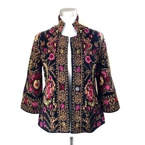 Moth | Jackets & Coats | Moth Payton Jacquard Blazer Boho Print Knit ...